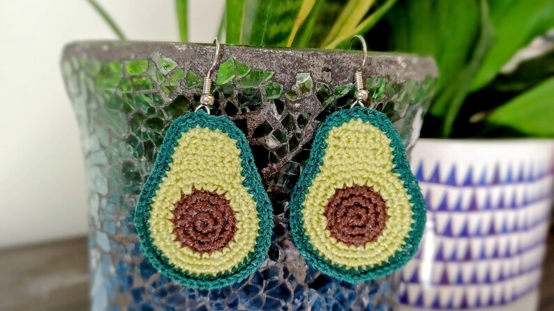 Crochet Pattern - Avocado Earrings PDF - Etsy