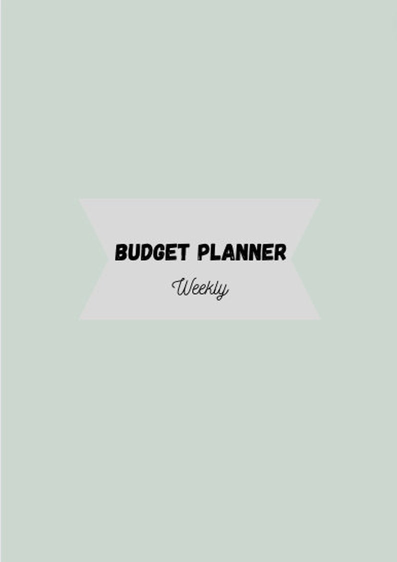Weekly Budget Planner, High Resolution Printable, Simple, Easy to Use ...
