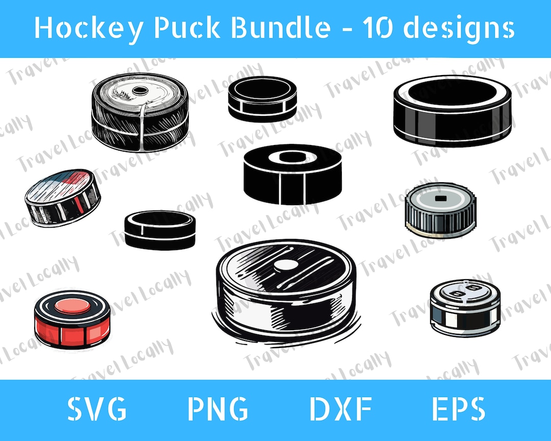 Hockey Puck Svg Bundle, Hockey Png, Files for Cricut, Hockey Puck ...