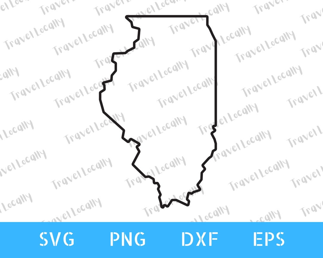 Illinois Svg, Silhouette, Svg, State of Illinois, Outline, Il, USA, Svg ...
