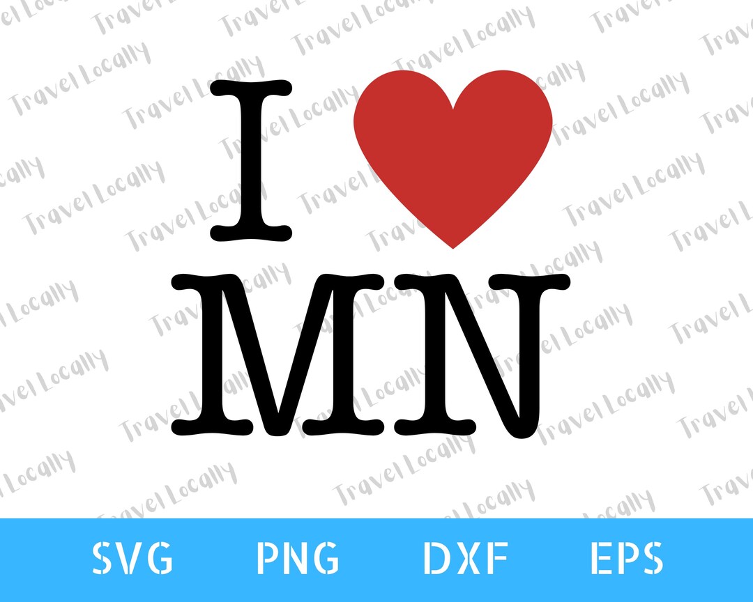 Minnesota Svg, I Love MN Svg, New York Heart, MN, Transparent ...