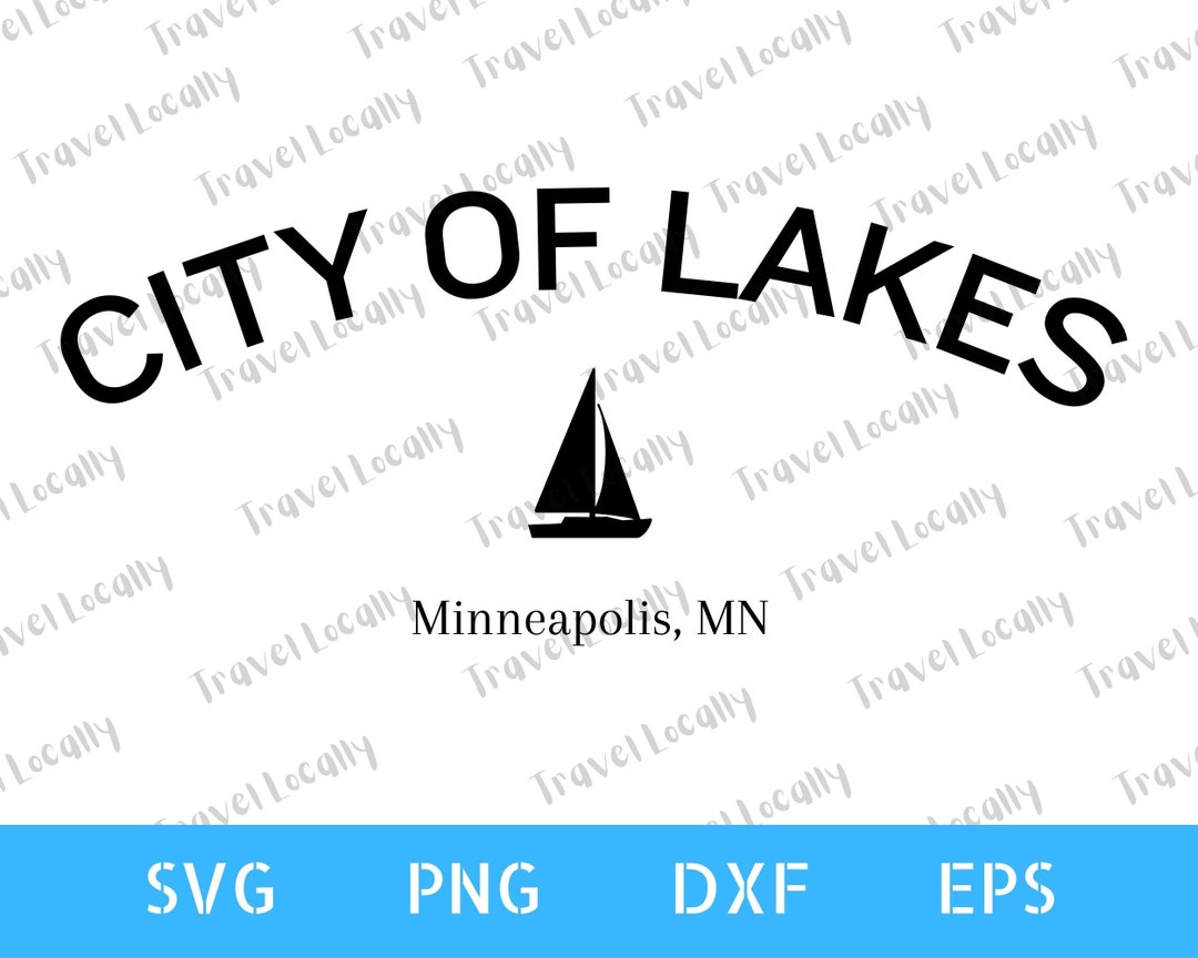Minnesota Svg, City of Lakes Text Svg, Minneapolis, MN, Transparent ...