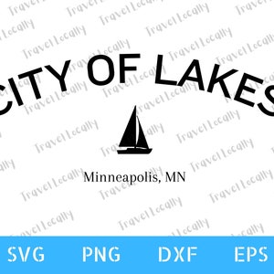 Minnesota Svg, City of Lakes Text Svg, Minneapolis, MN, Transparent ...