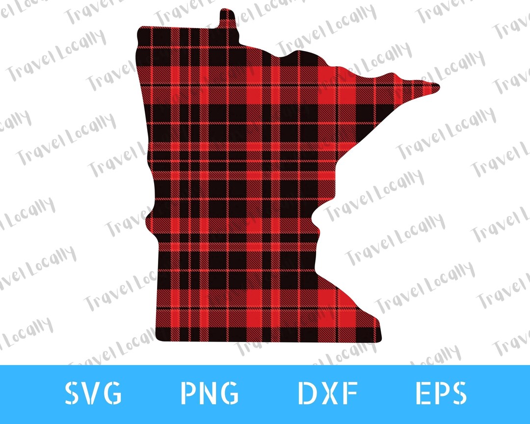 Minnesota Svg, Plaid Svg, Minnesota Outline, MN, Transparent Background ...