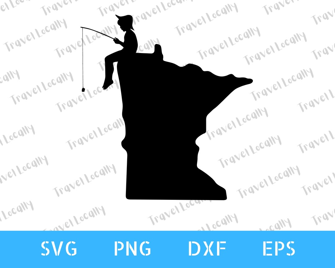 Minnesota Svg, Fisherman Svg, Minnesota Outline, Fishing MN ...