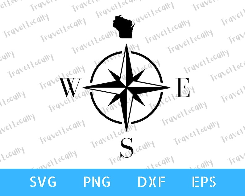 Wisconsin Svg, up North Svg, Compass Png, WI, Files for Cricut ...