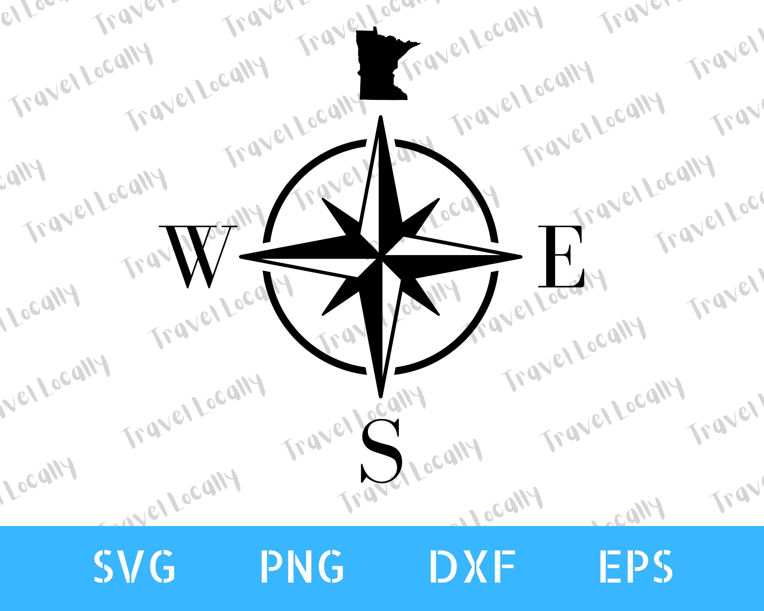 Minnesota Svg, Minnesota Compass, Design MN, Transparent Background ...