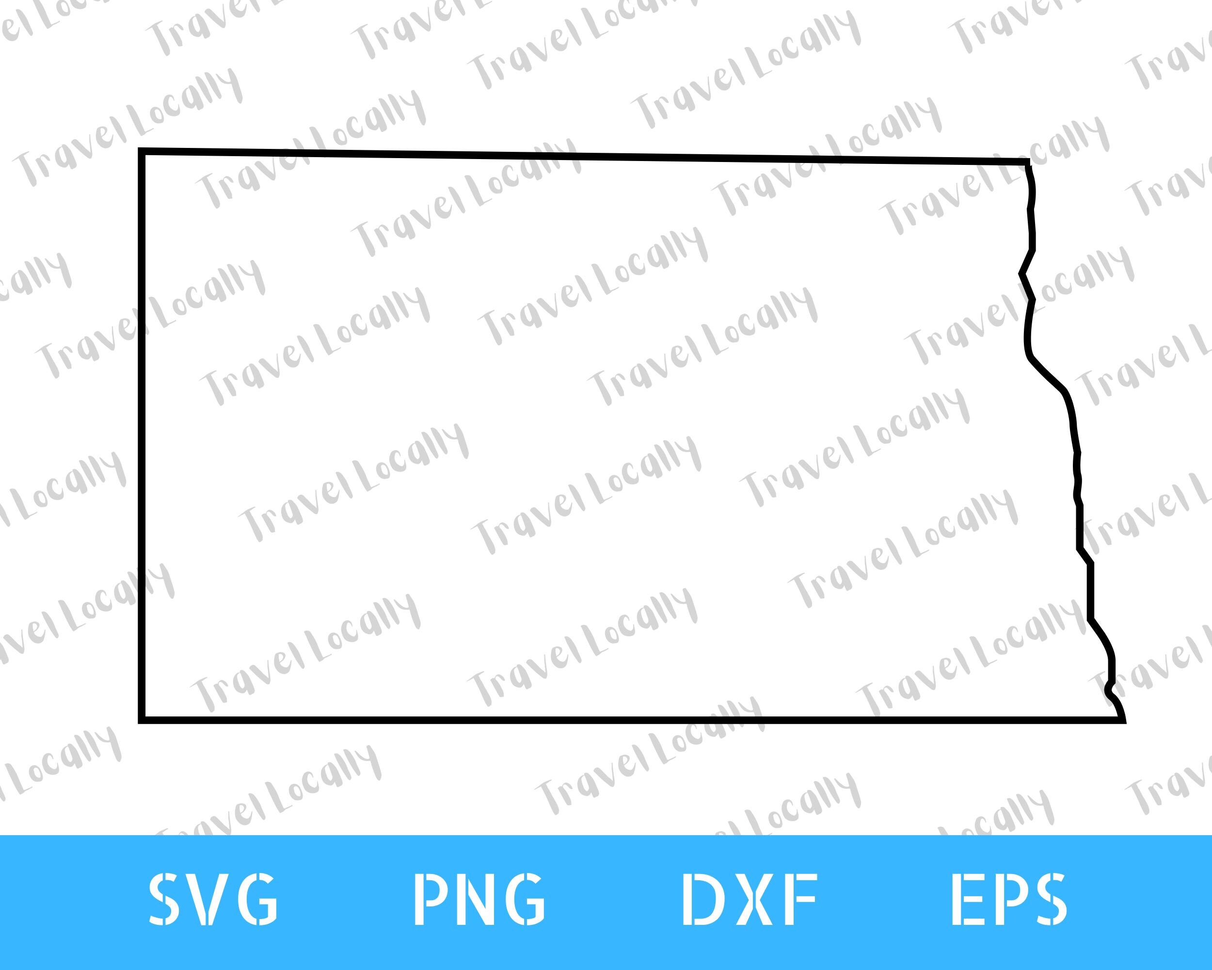 North Dakota Svg, Outline Svg, Outline, ND, Cricut Files, Transparent ...