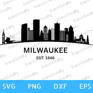 Milwaukee Skyline Svg, Wisconsin Design Svg, Midwest, Cricut Files ...