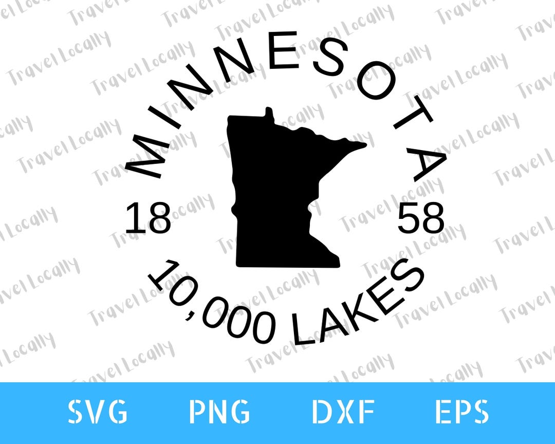Minnesota Svg, 10,000 Lakes, Cricut Png, Cutting Machine, MN ...