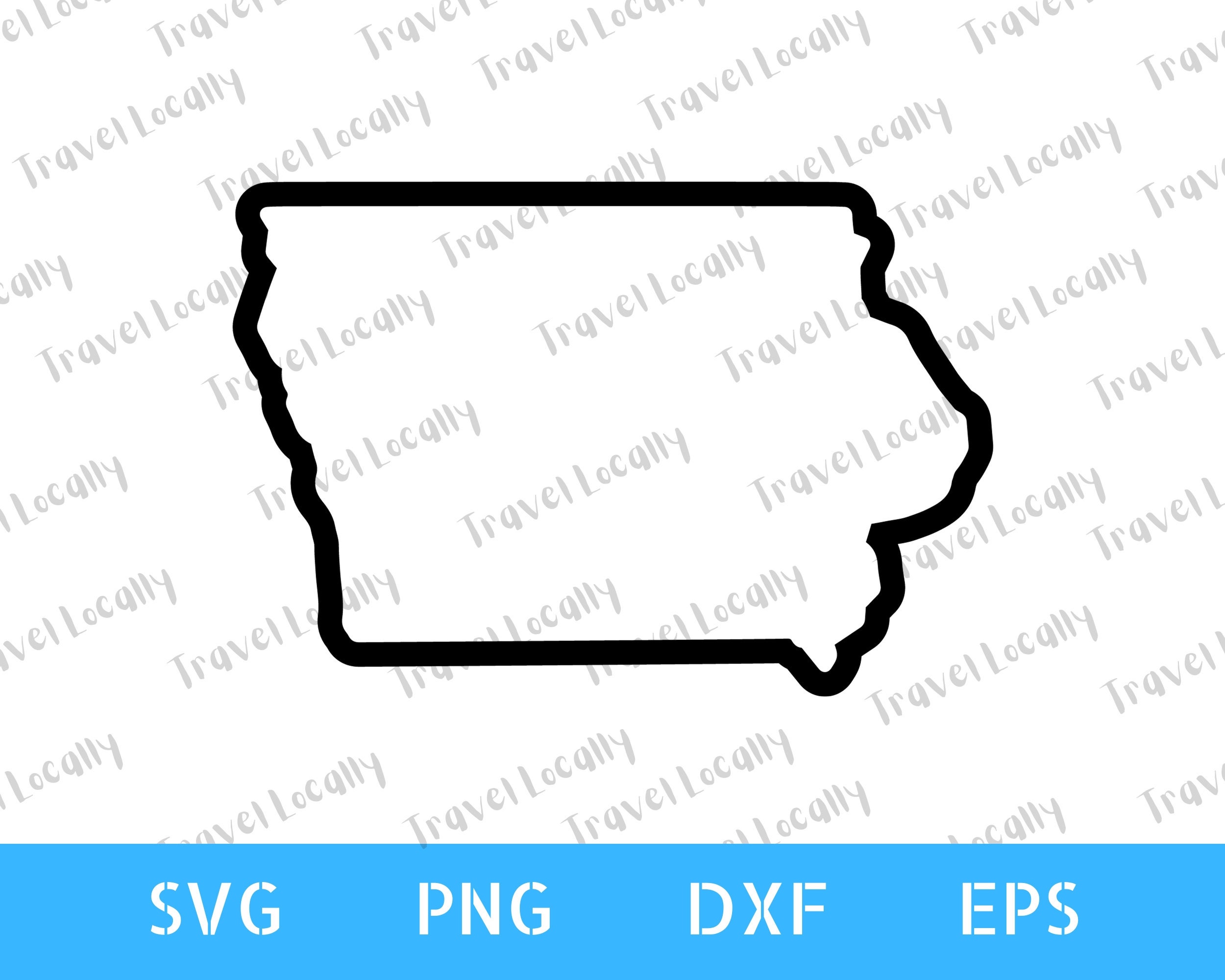 Iowa Svg, Iowa Outline, Cutting Machine, IA, Transparent Background ...