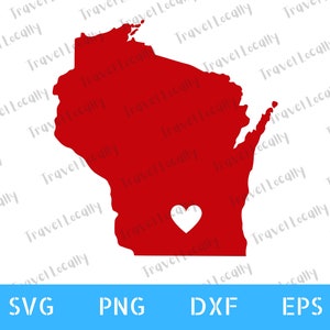 Wisconsin Svg, Madison Svg, Badgers, Outline, Heart, WI, Transparent ...