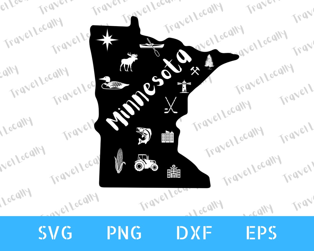 Minnesota Svg, Minnesota Outline, Design MN, Transparent Background ...