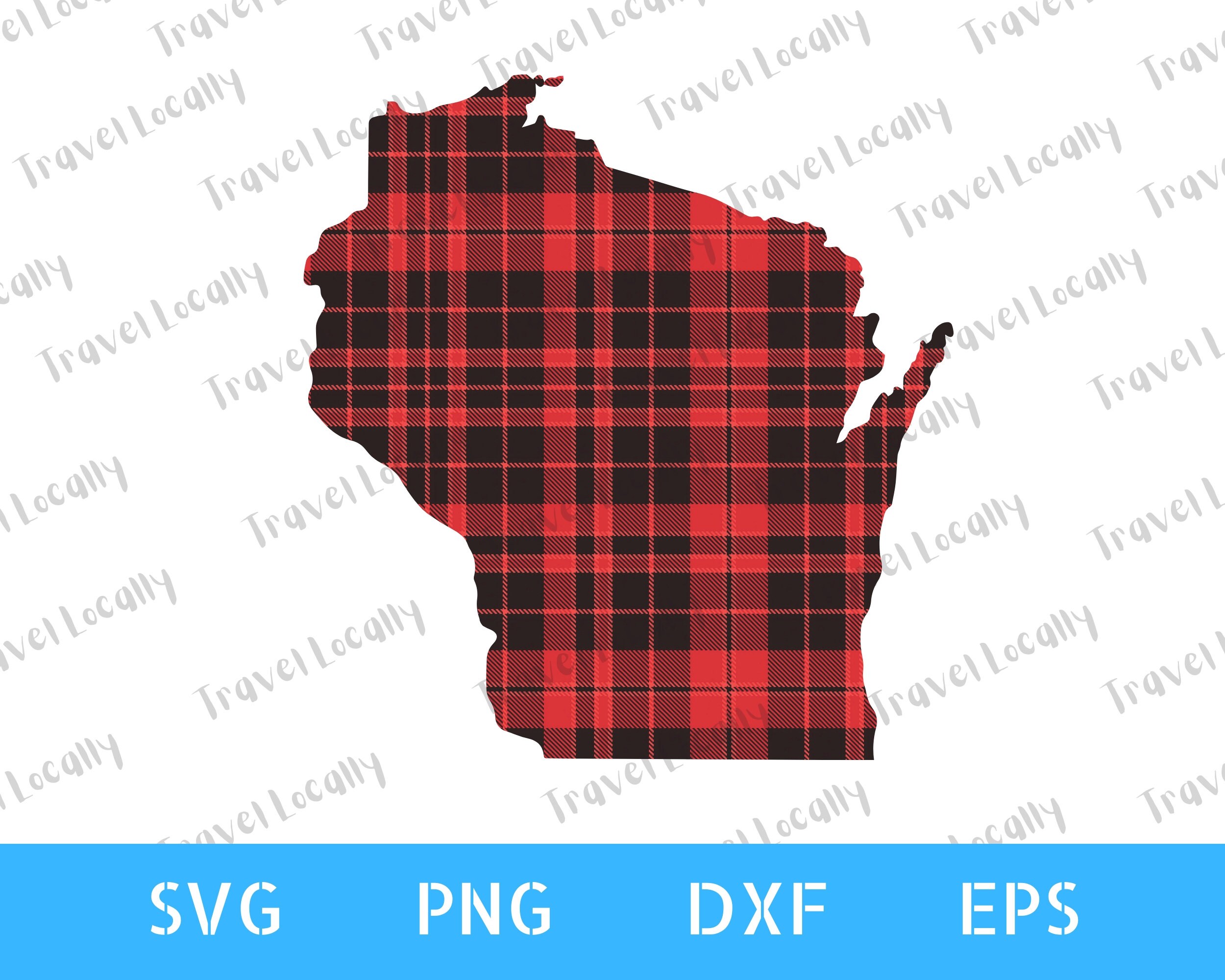Wisconsin Svg, Plaid Svg, Wisconsin Outline, WI, Digital Design ...