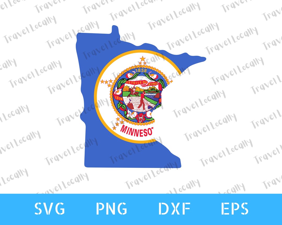 Minnesota Svg, Flag Svg, Minnesota Outline, MN, Transparent Background ...