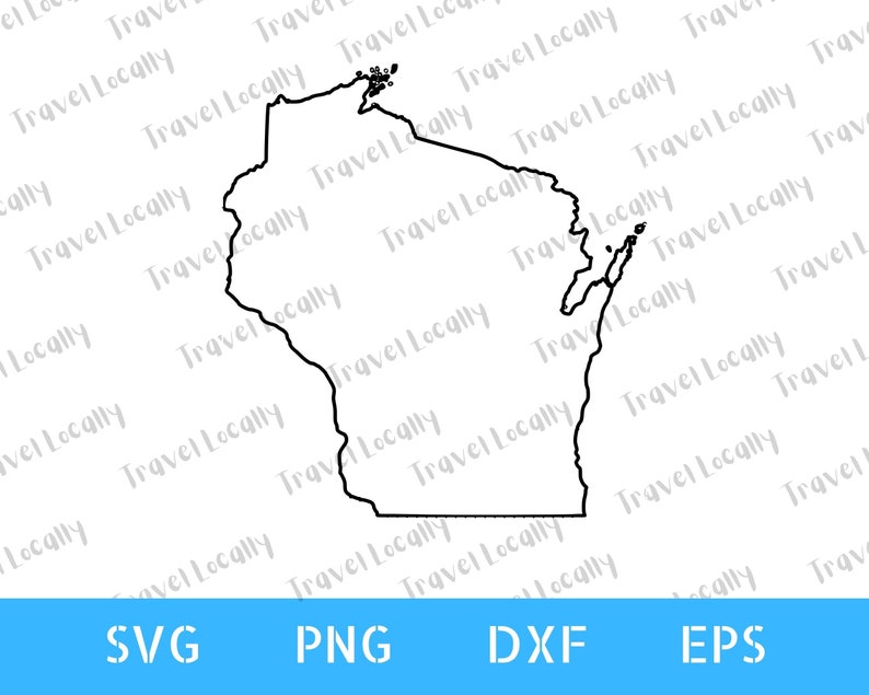 Wisconsin Svg, Silhouette, Svg, State of Wisconsin, Outline, WI, USA ...