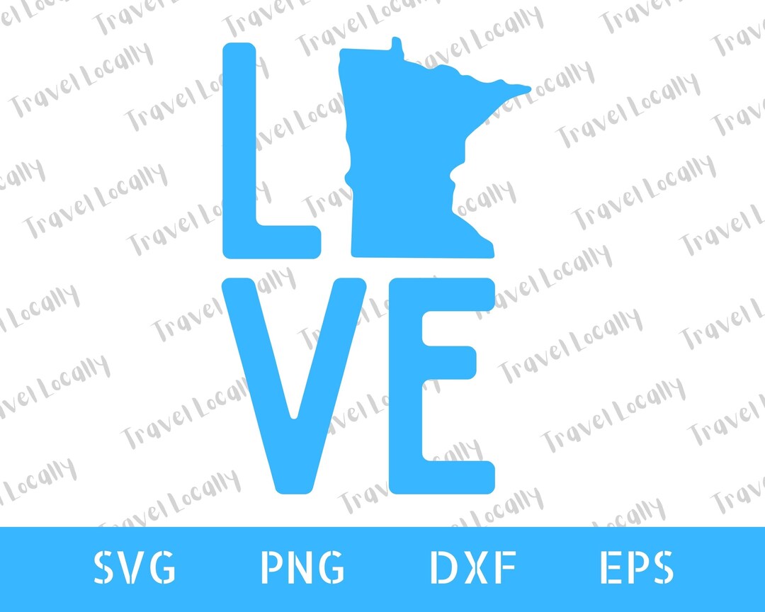 Minnesota Svg, Love Svg, Cutting Machine, Cricut File, MN, Instant ...