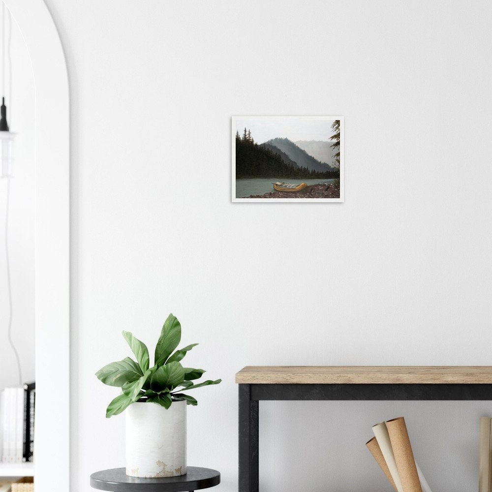 Landscape Painting, Acrylic Painting Rafting on the Snake River - Etsy