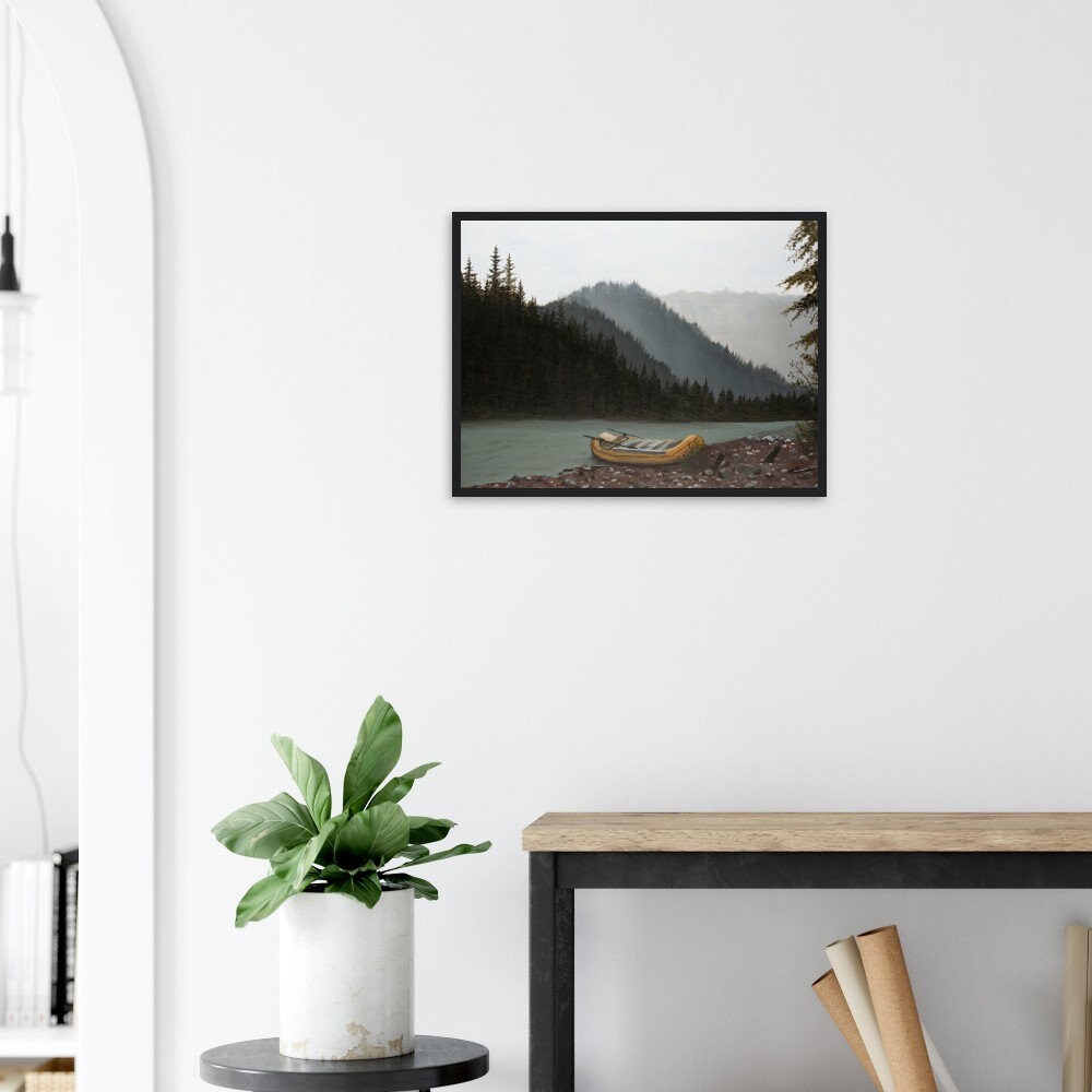 Landscape Painting, Acrylic Painting Rafting on the Snake River - Etsy