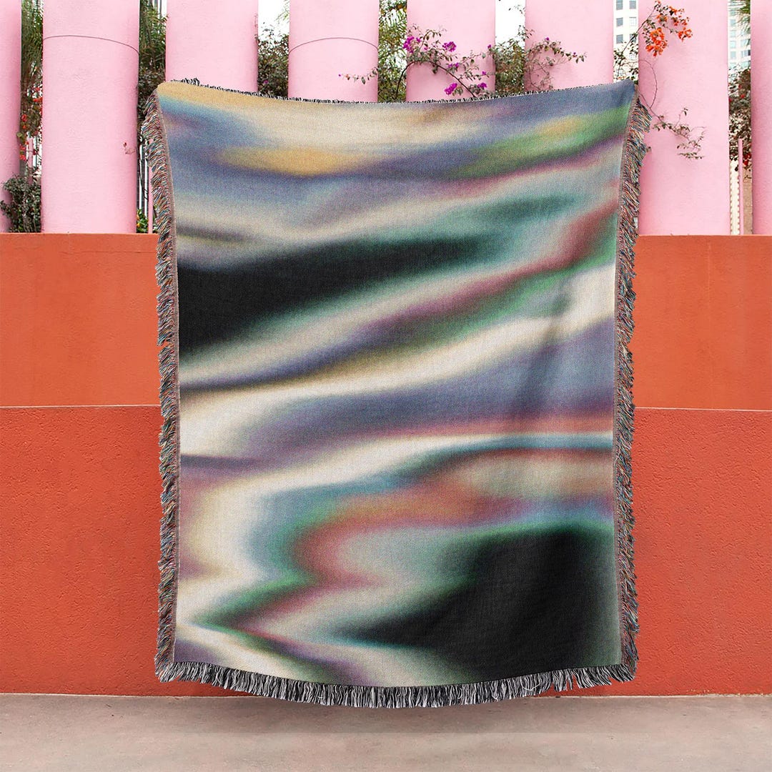 Y2K Cyberpunk Woven Blanket | Weird Pastel Goth Throw Blanket Couch ...