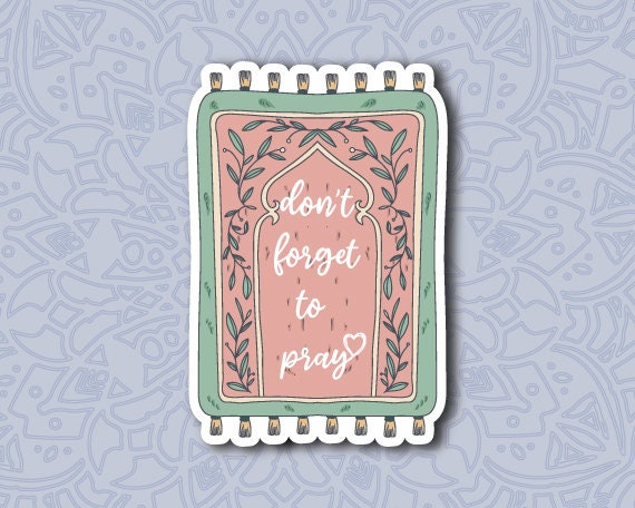Islamic Quote Stickers | Prayer Mat Sticker | Islamic Stickers | Cute ...