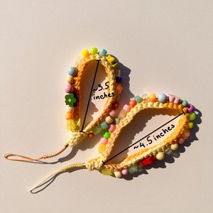 Crochet Phone Strap, Glowing Beads, Handmade Phone Strap, Phone ...