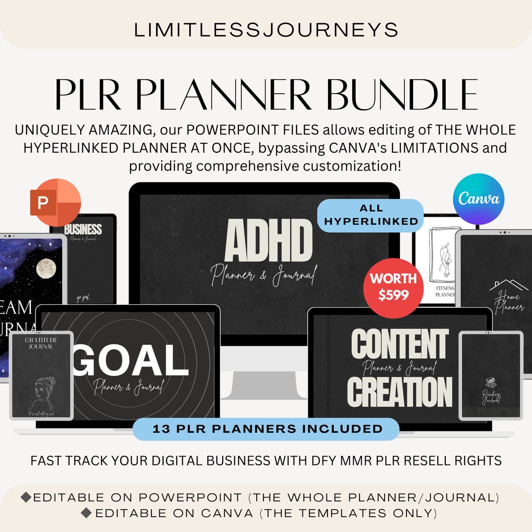 5900+ Pages, PLR Planner, Bundle, 13 Full Planners, MMR, Done for You ...