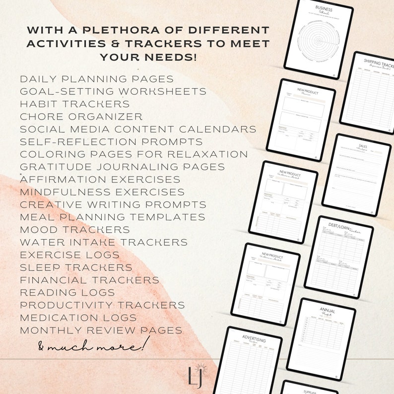 Digital Planner Life Bundle, Great Variety, Empowerment Journals ...