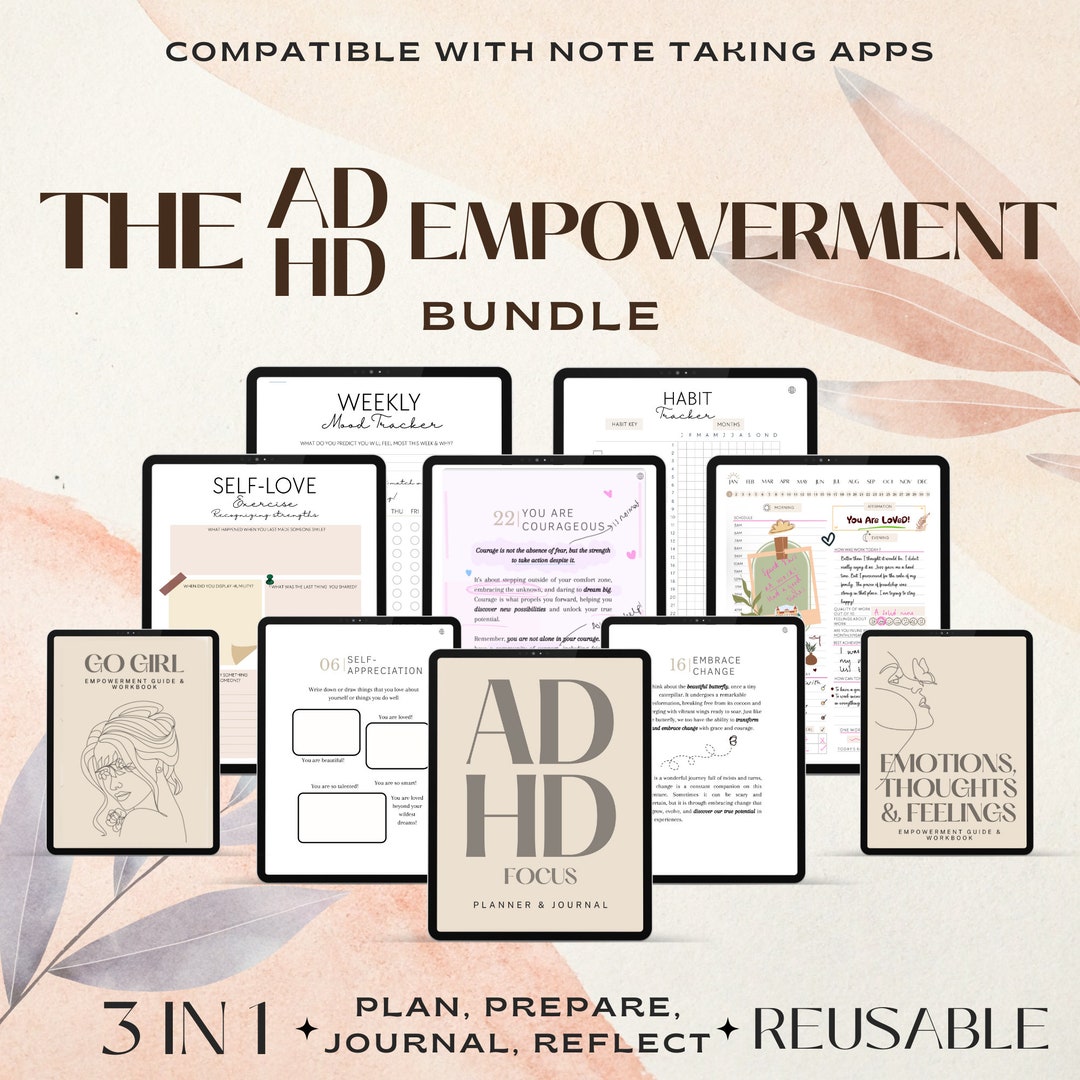 3 in 1 ADHD Empowerment Bundle, ADHD Focus Planner, Go Girl Guide ...