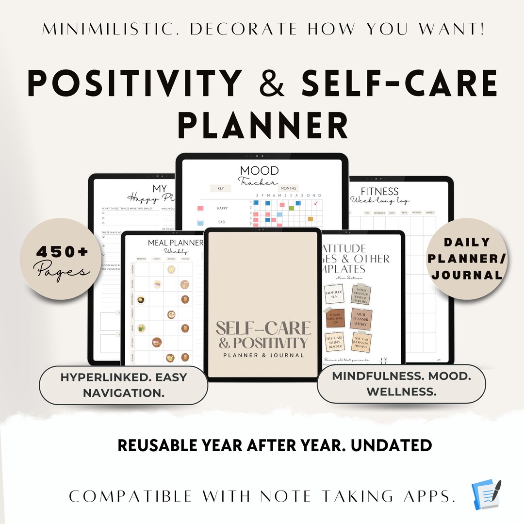 Positivity Planner, Digital Planner, Daily Planner, Gratitude Journal ...