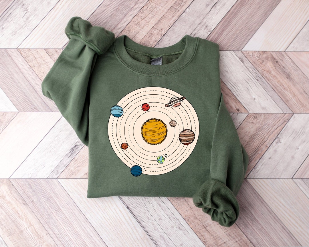 Solar System Sweatshirt, Space Planet Sweatshirt, Star Galaxy ...