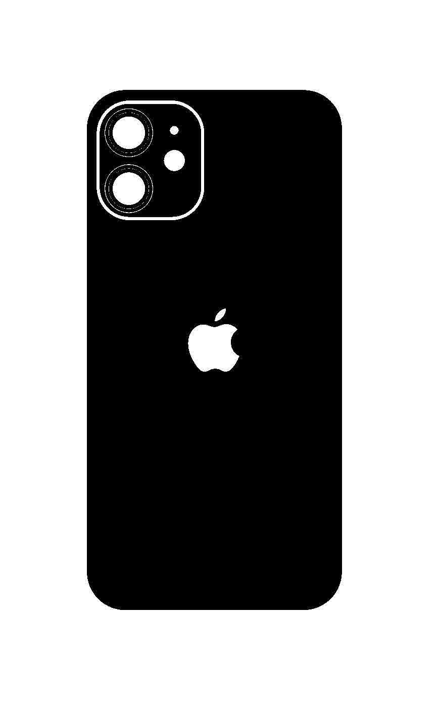 IPhone 12 Mini Skin Template, Vector Cut File, Vinyl Wrap Cutting ...