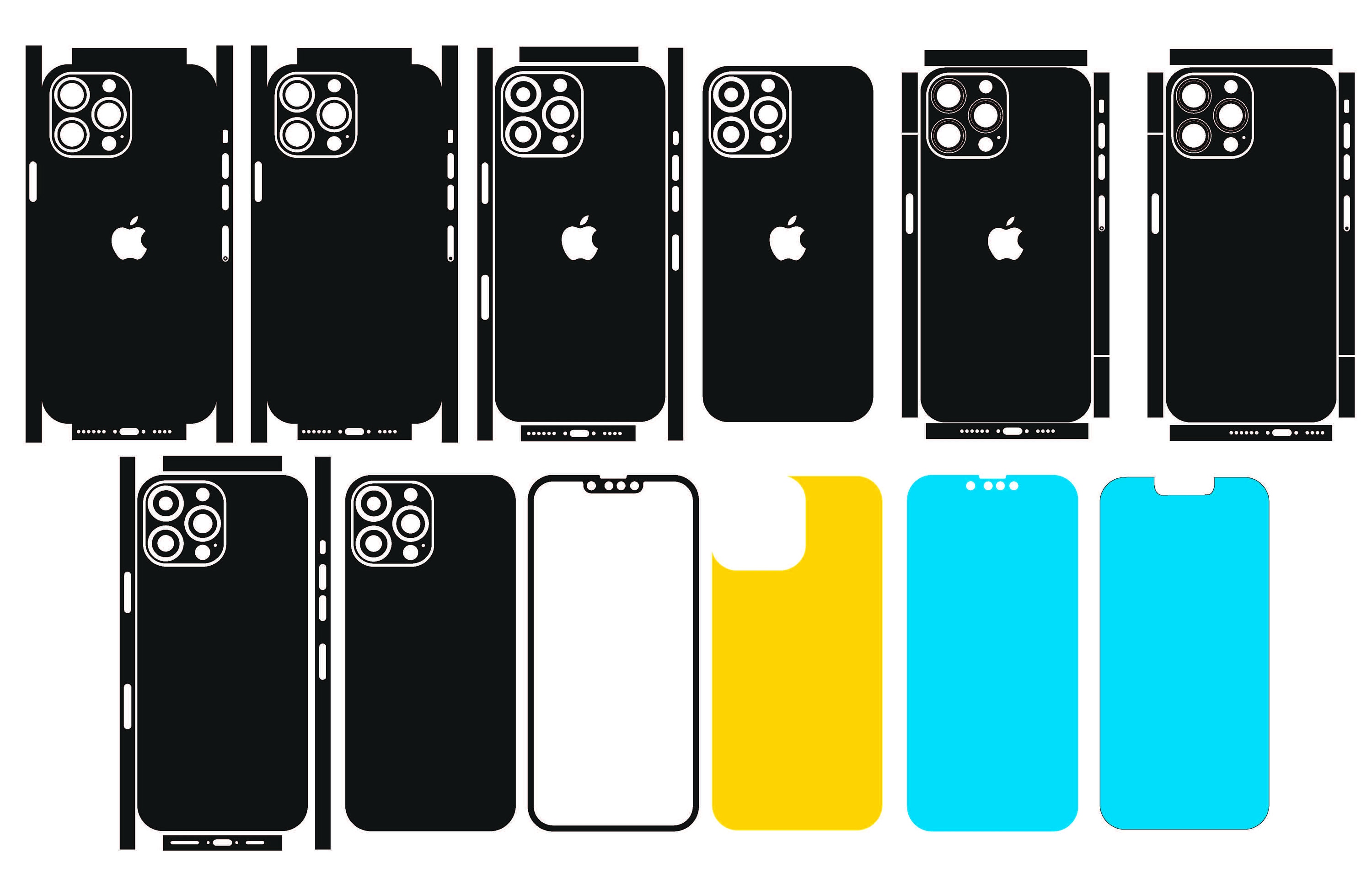 IPhone 13 Pro Max Skin Template, Vector Cut File, Vinyl Wrap Cutting ...