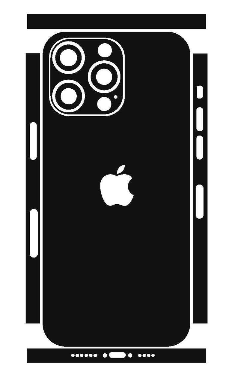 IPhone 15 Pro Max Skin Template: Vector Cut File for Cricut, Silhouette ...