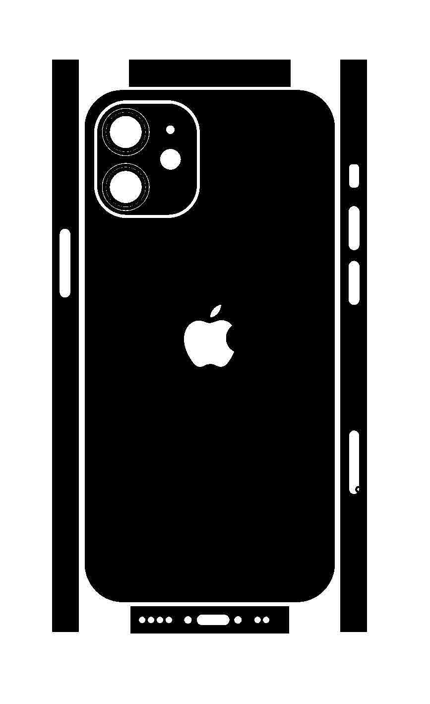 IPhone 12 Mini Skin Template, Vector Cut File, Vinyl Wrap Cutting ...