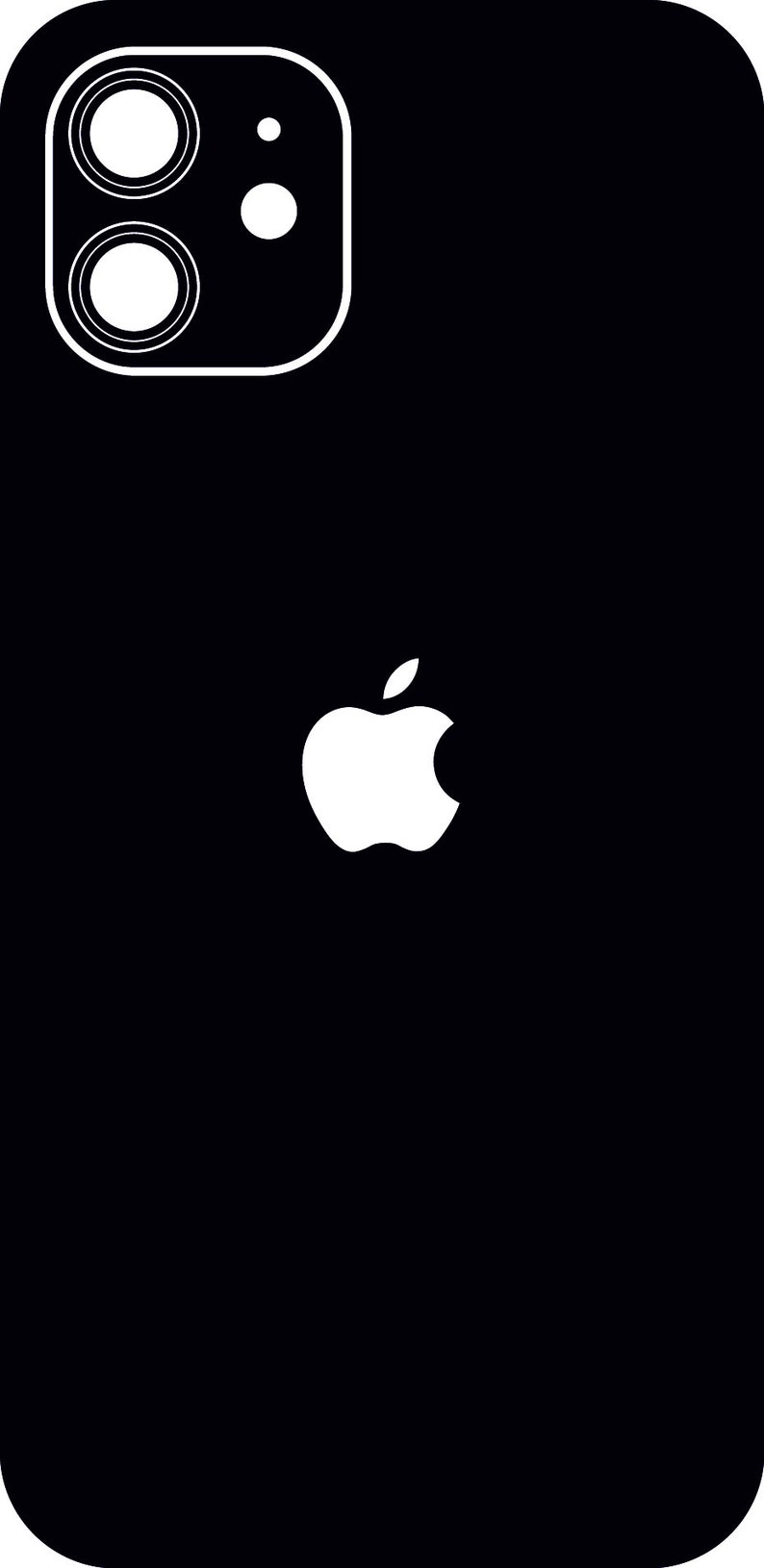 IPhone 12 Skin Template, Vector Cut File, Vinyl Wrap Cutting Template ...