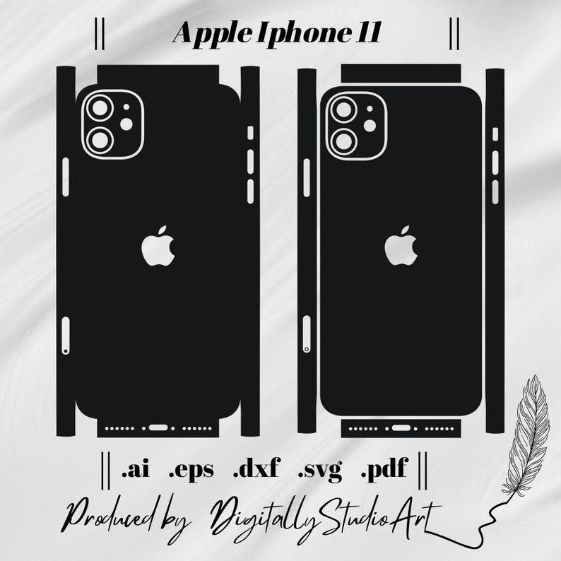 IPhone 11 Skin Template, Vector Cut File, Vinyl Wrap Cutting Template ...