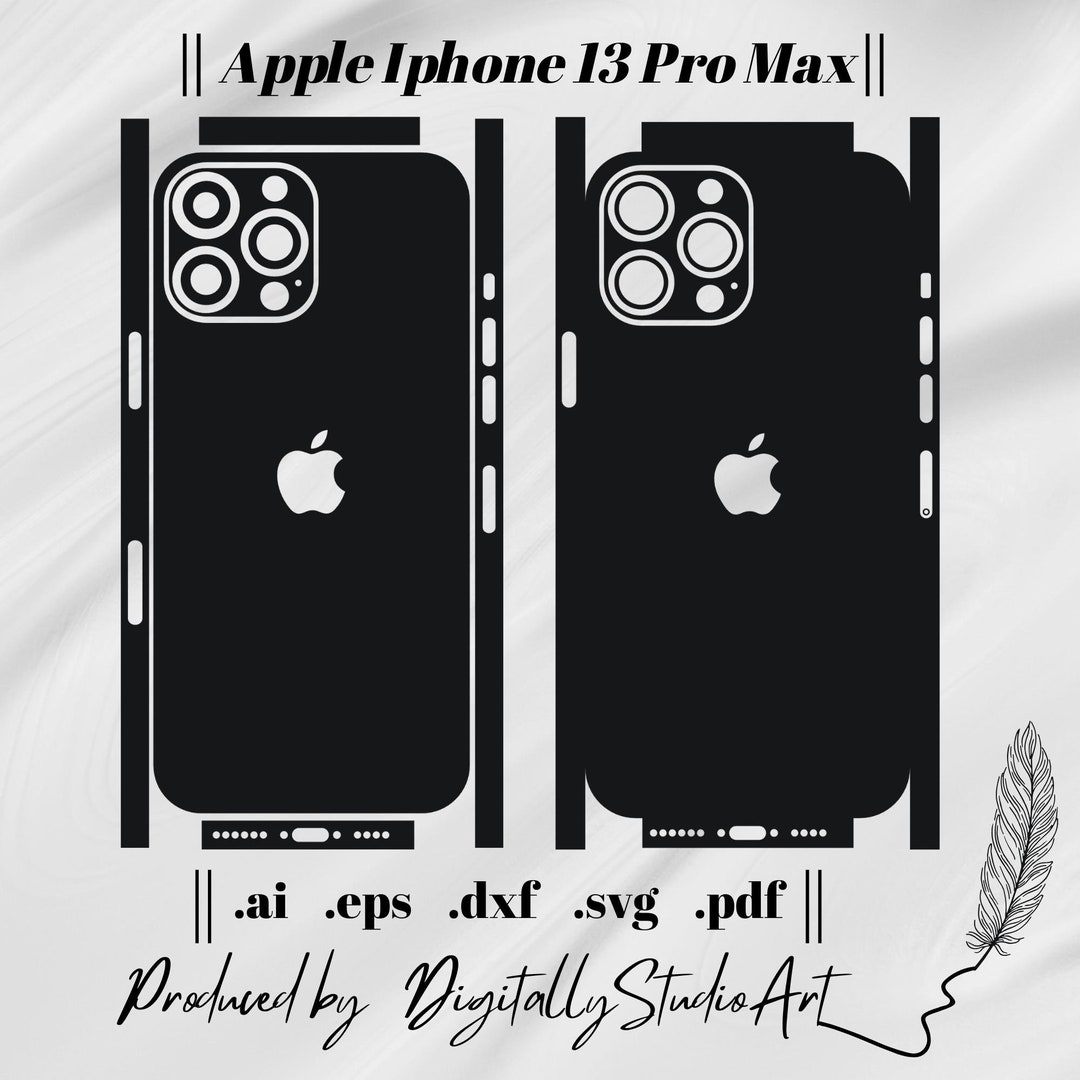 IPhone 13 Pro Max Skin Template, Vector Cut File, Vinyl Wrap Cutting ...