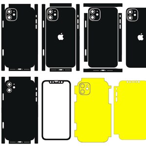 IPhone 11 Skin Template: Vector SVG Cut File for Cricut, Silhouette ...