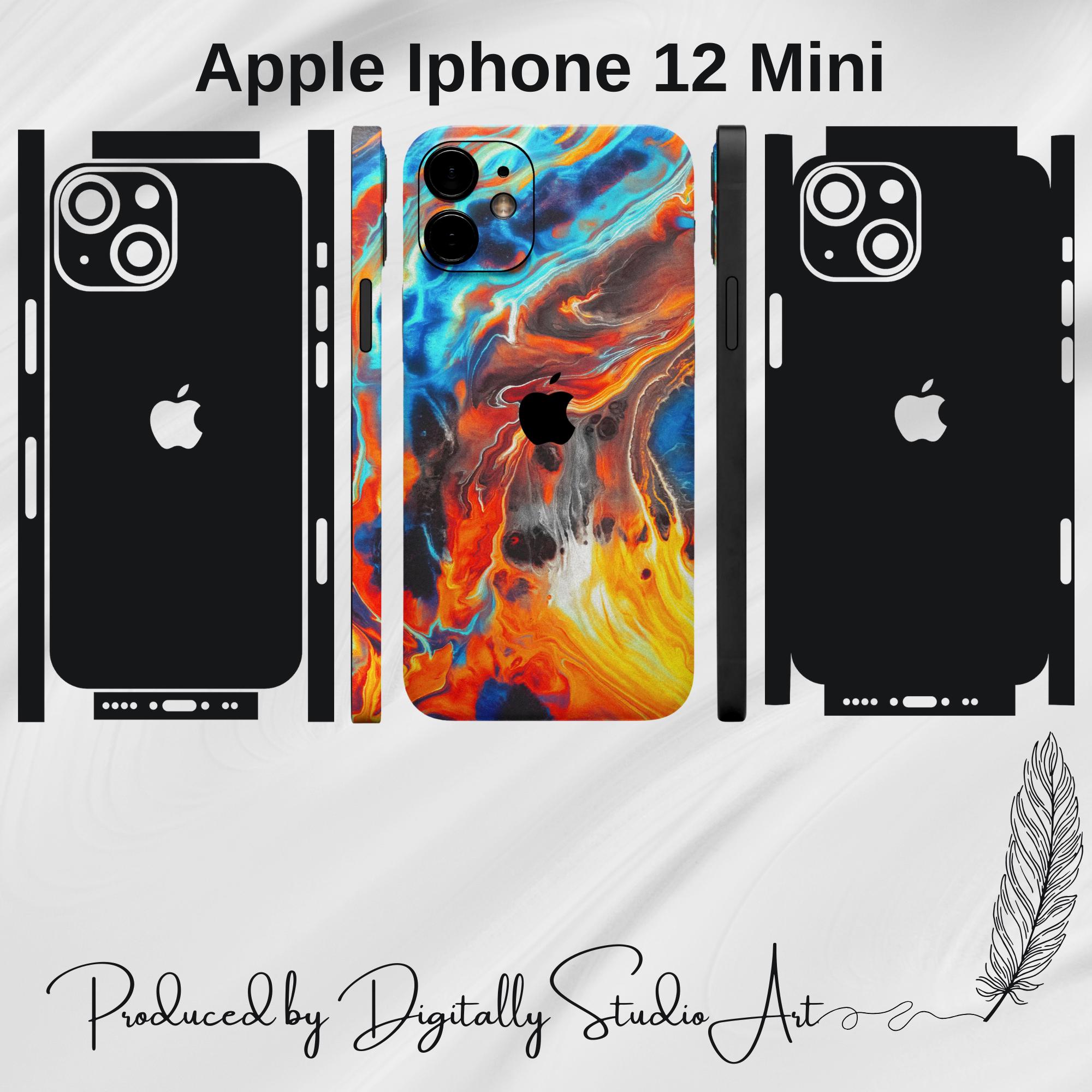 IPhone 12 Mini Skin Template, Vector Cut File, Vinyl Wrap Cutting ...
