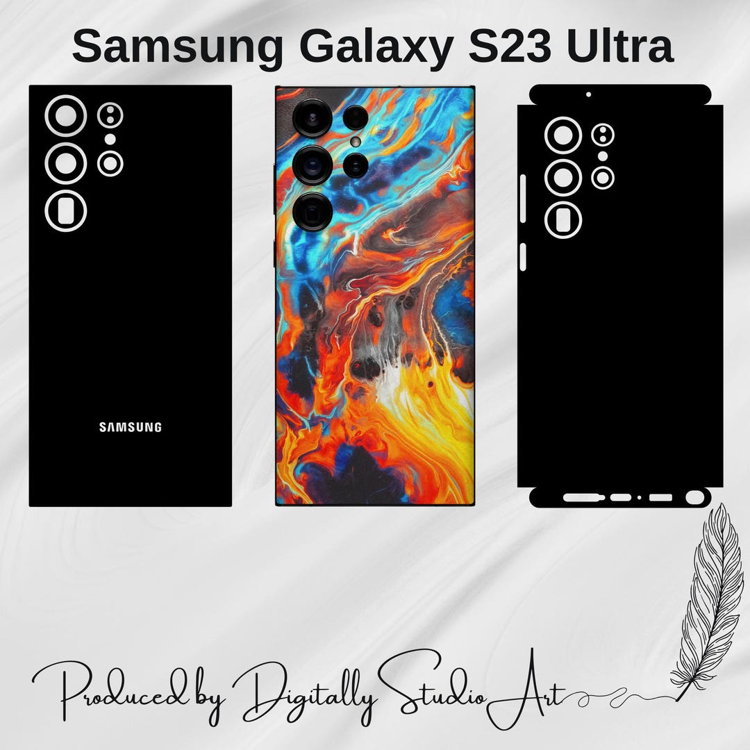 Samsung Galaxy S23 Ultra Skin Template, Vector Cut File, Vinyl Wrap ...