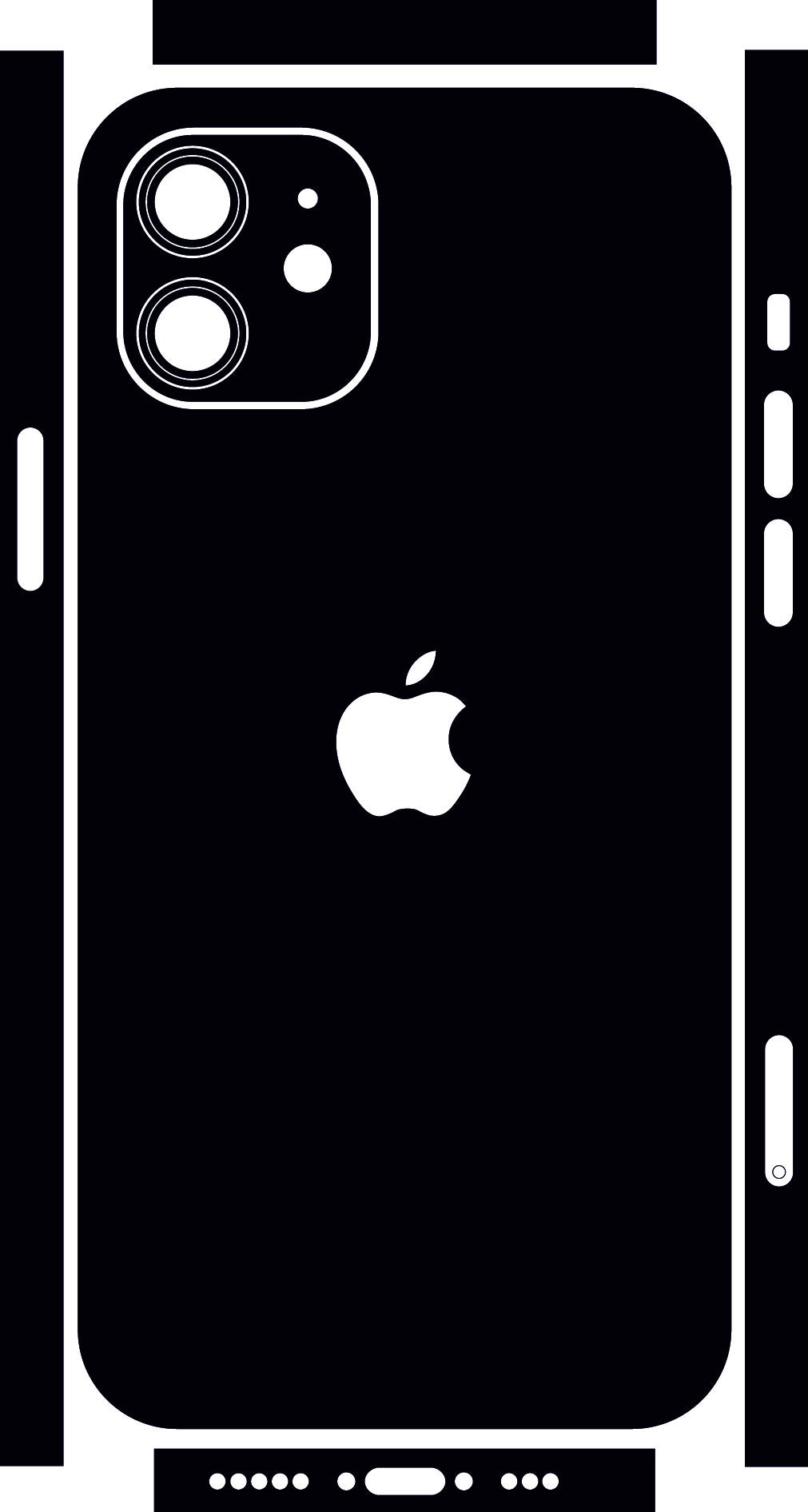 IPhone 12 Skin Template, Vector Cut File, Vinyl Wrap Cutting Template ...