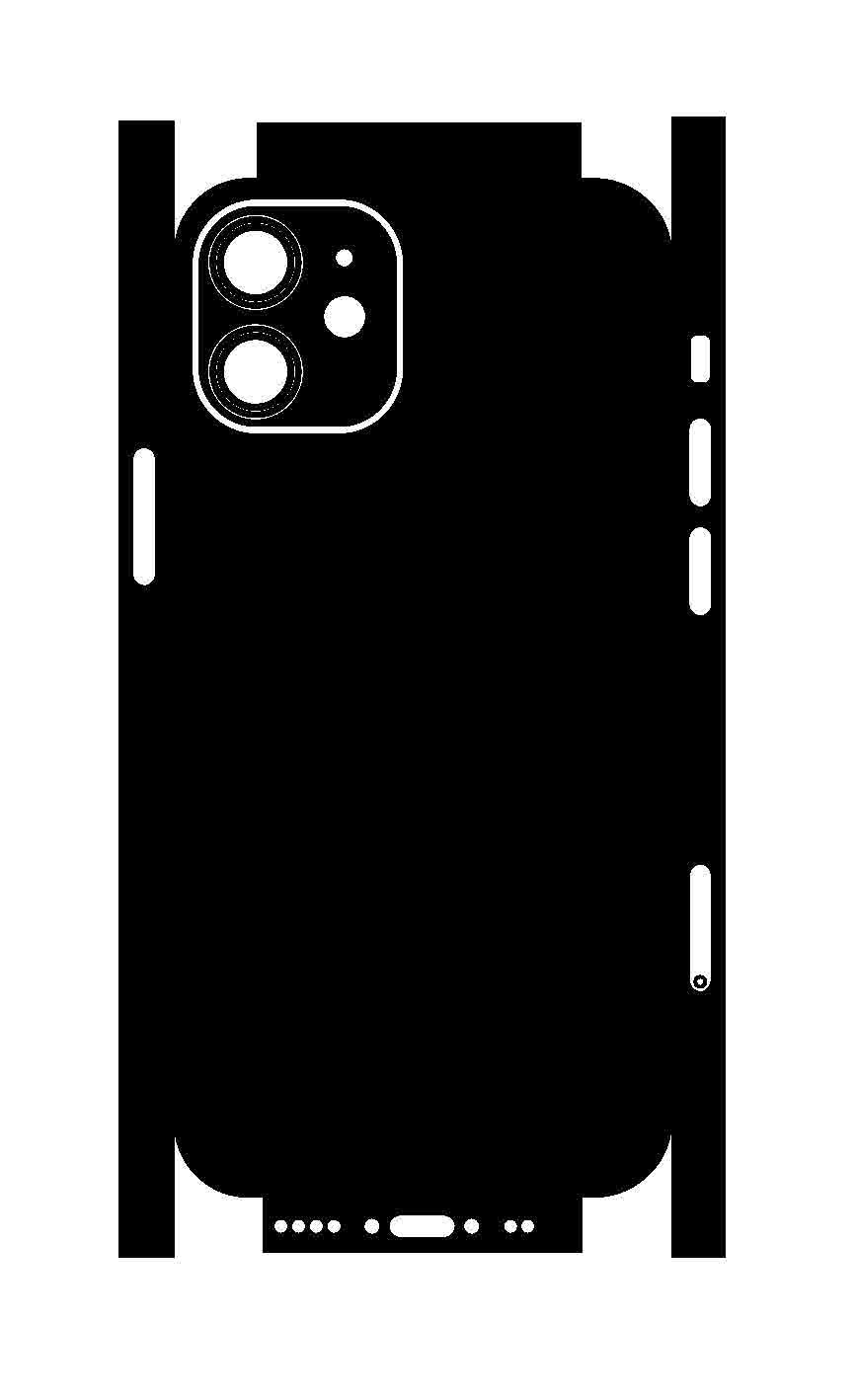 IPhone 12 Mini Skin Template, Vector Cut File, Vinyl Wrap Cutting ...