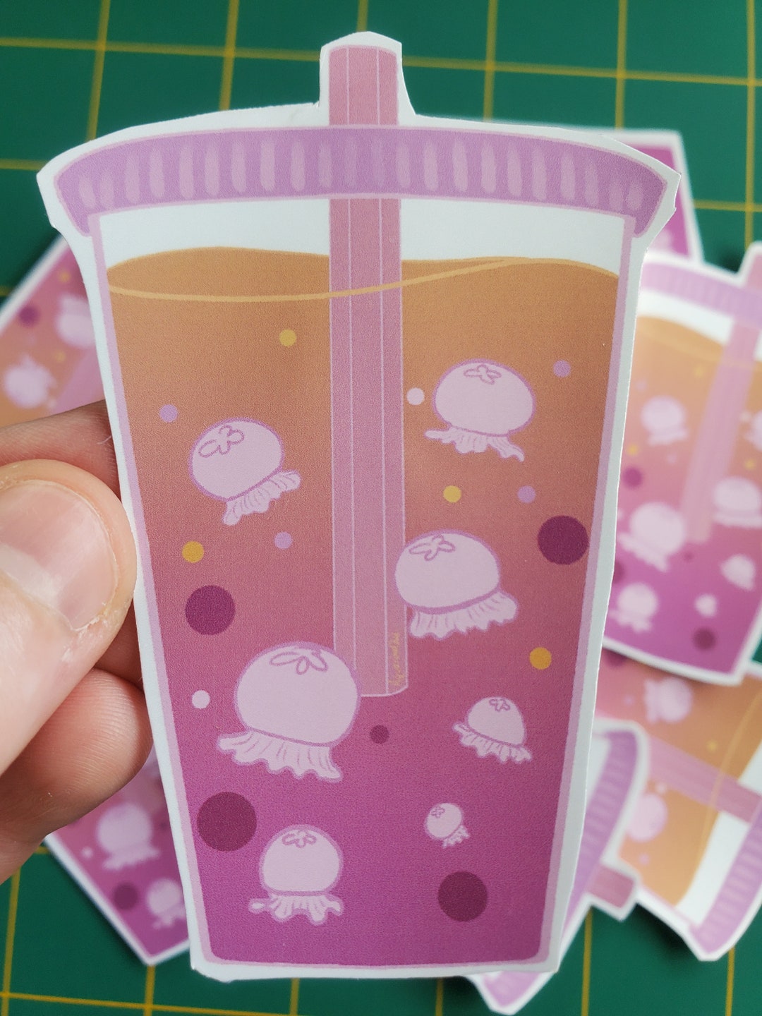 Boba Moon Jellies - Strawberry Lemon - Etsy