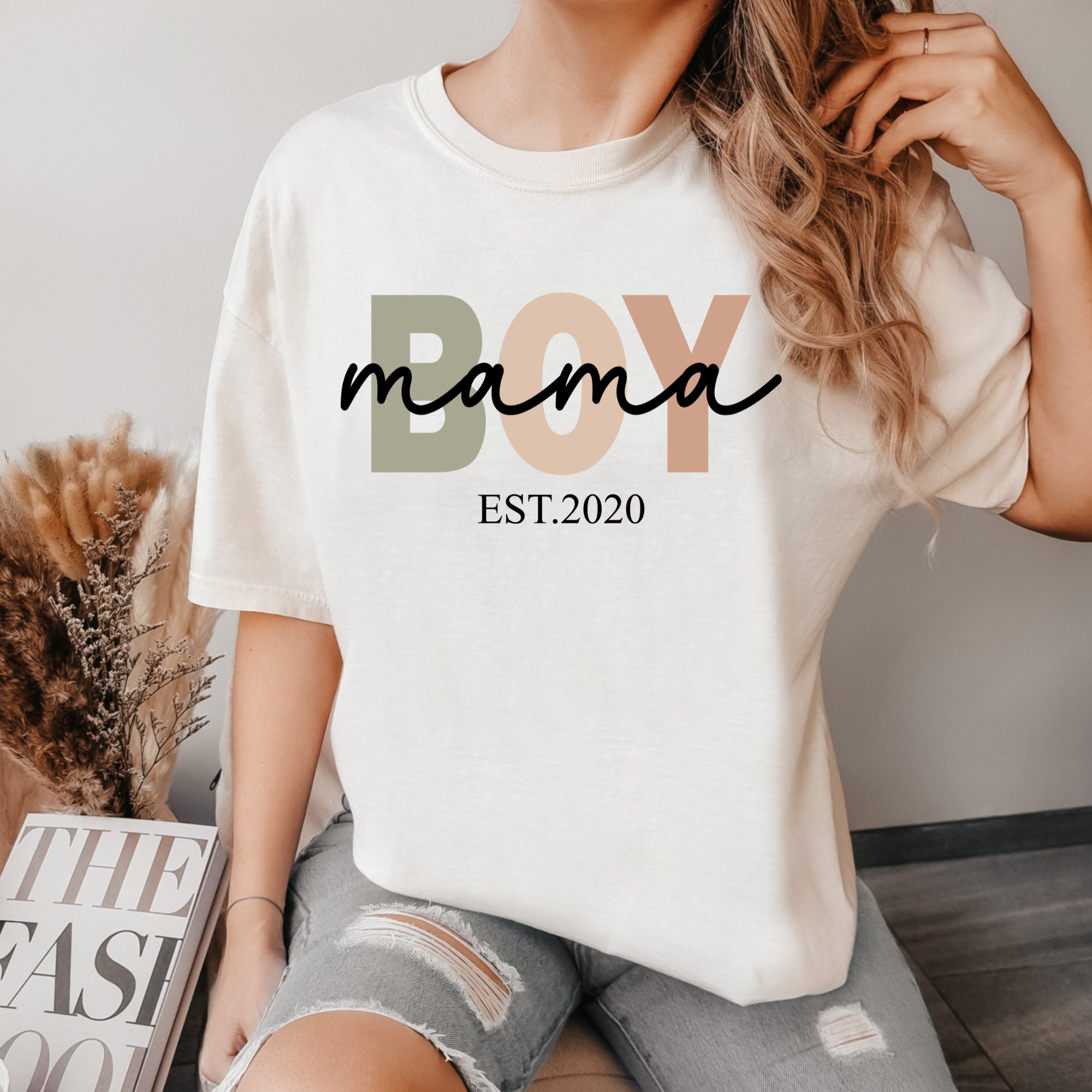 Personalized Boy Mama Est Shirt, Custom Boy Mom Shirt, Mothers Day ...