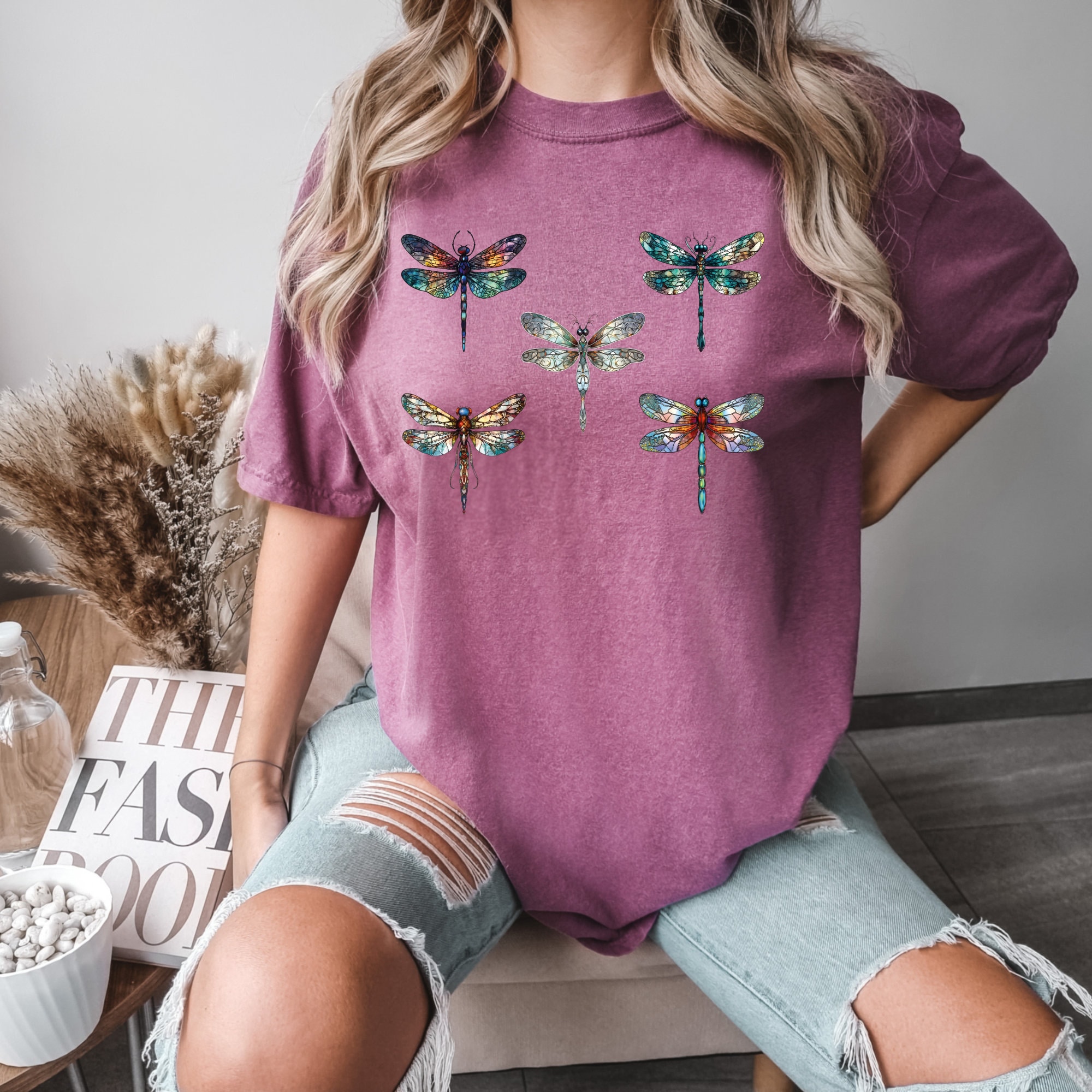 Dragonfly Shirt, Boho Style Dragonflies Shirt, Nature Shirt, Dragonfly ...