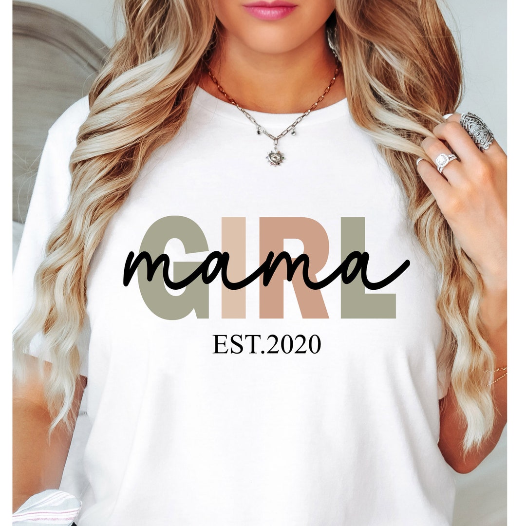 Personalized Girl Mama Est Shirt, Custom Girl Mom Shirt, Mothers Day ...