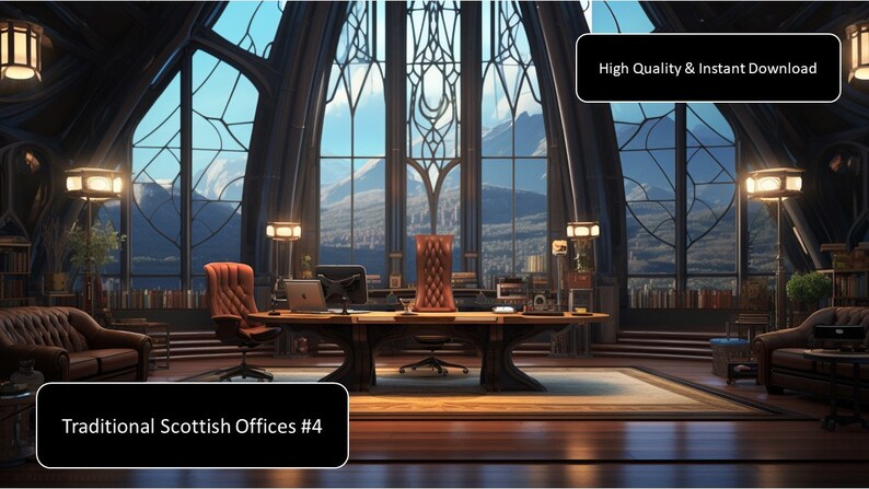 Zoom Background Traditional Scottish Office 4 Zoom - Etsy