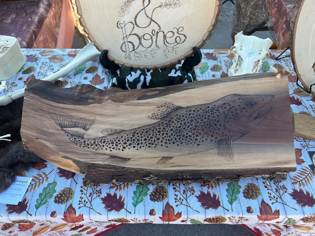 Brown Trout Wood Burning - Etsy