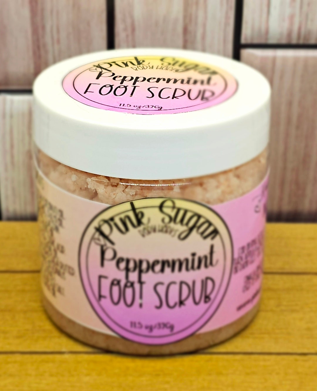 Peppermint Pink Himalayan Salt Foot Scrub Exfoliating Foot - Etsy
